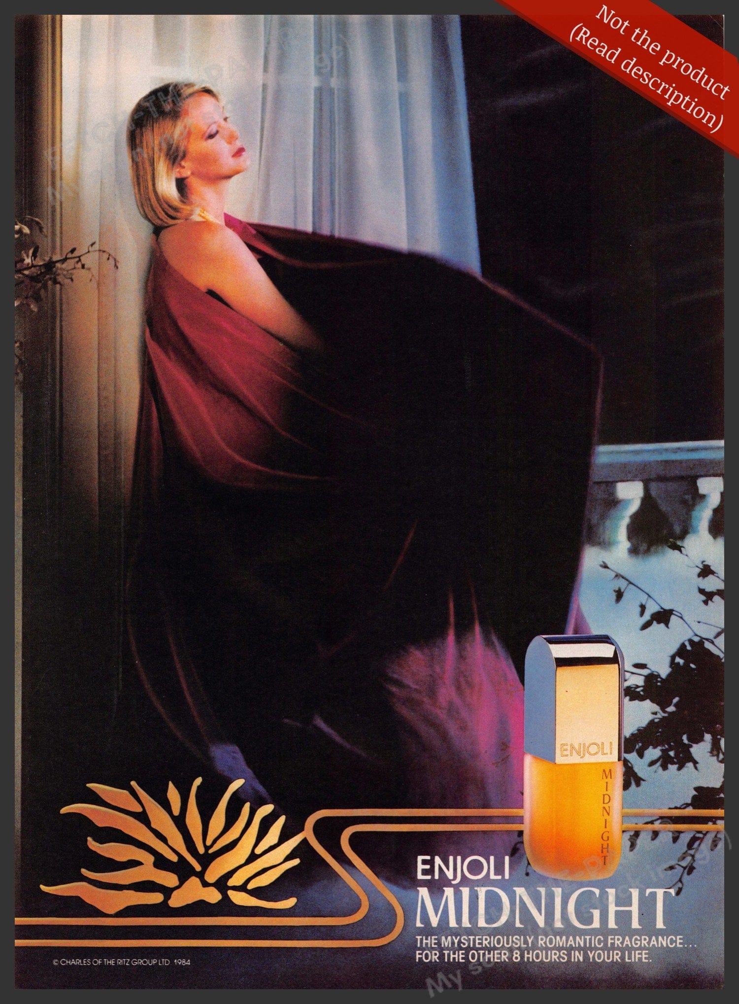 Enjoli Midnight 1980s Magazine Print Advertisement 1984 Mysteriously R ...
