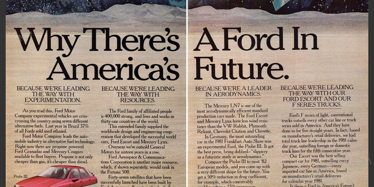 Vintage 1982 Ford America's Future Print Ad - Probe III Design — Fetch ...