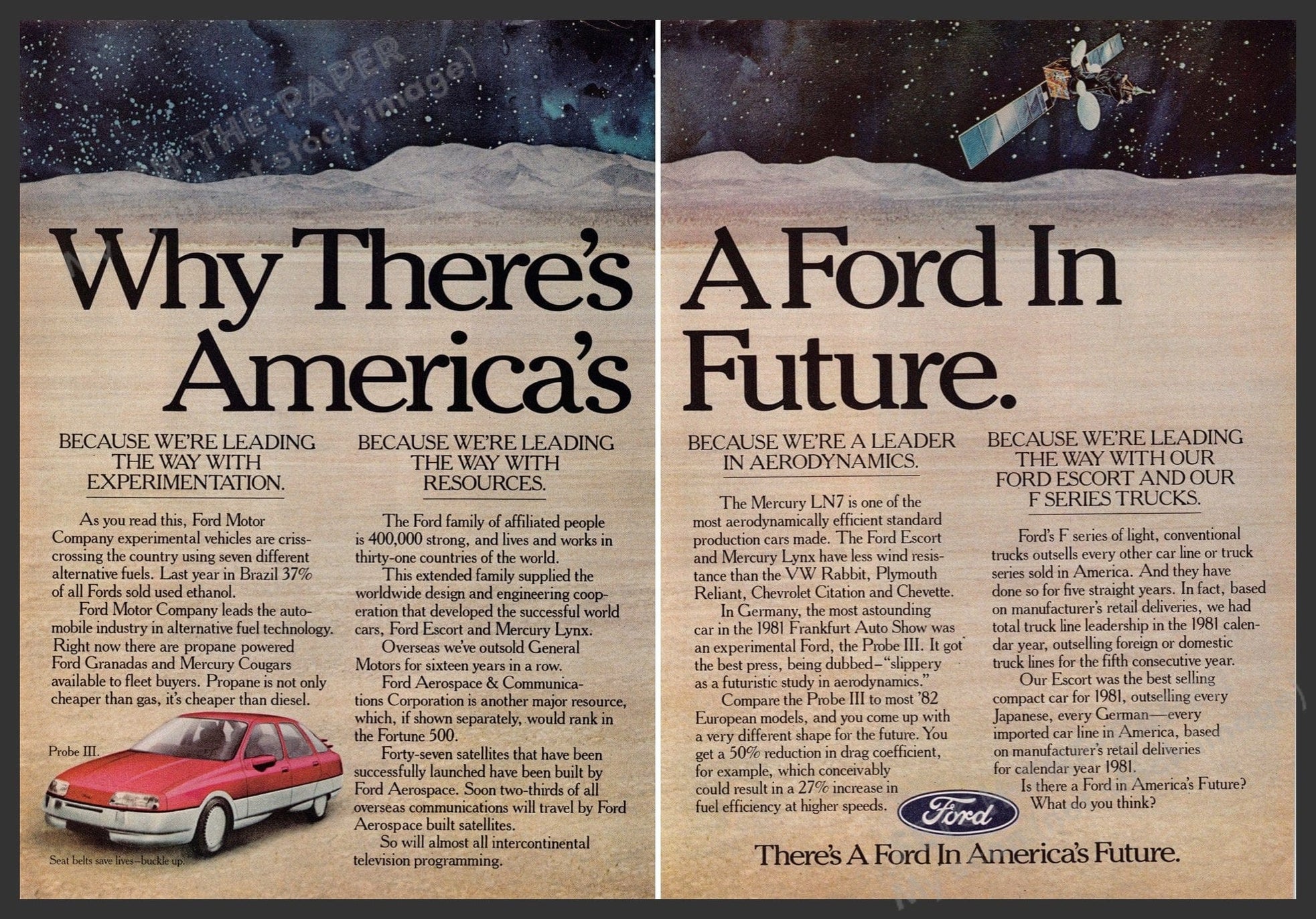 Vintage 1982 Ford America's Future Print Ad - Probe III Design — Fetch ...