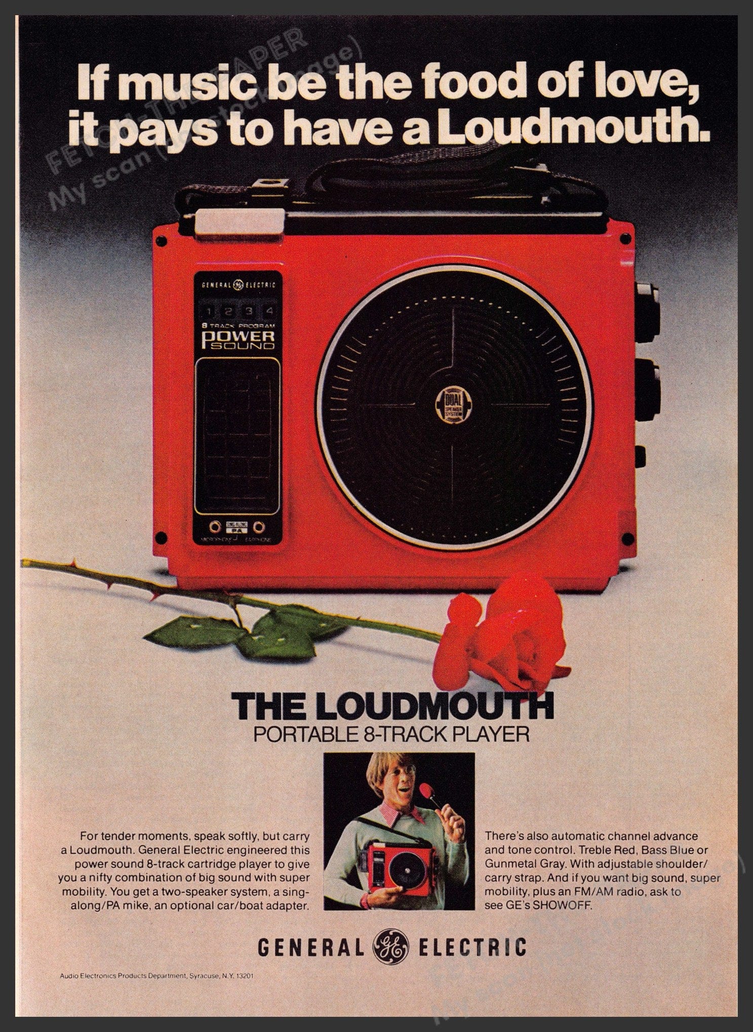 Original 1970s G.E. The Loudmouth Print Ad - 8"x11" Retro Art — Fetch ...
