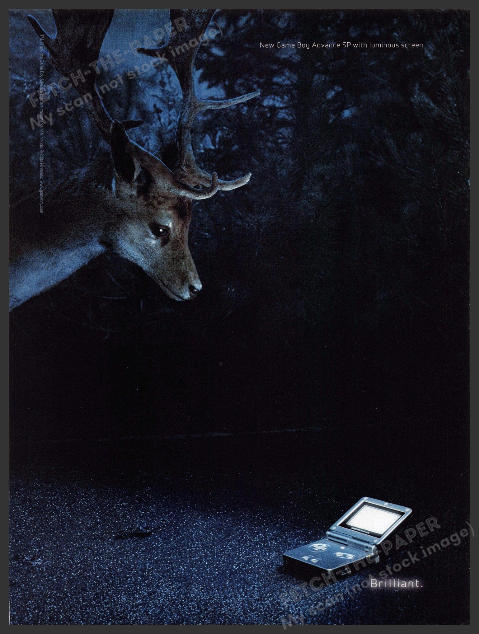 Gameboy Advance SP 2003 Print Ad - Deer in Nighttime Forest — Fetch-the ...