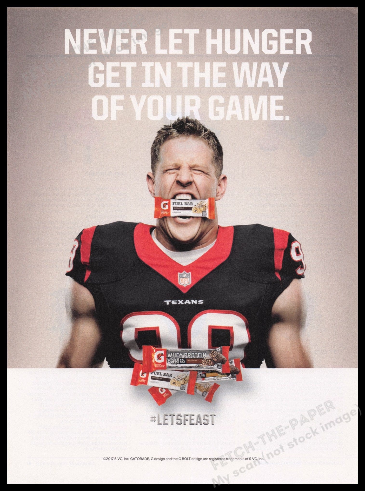 Gatorade J. J. Watt Texans NFL 2000s Print Advertisement Ad 2017 ...