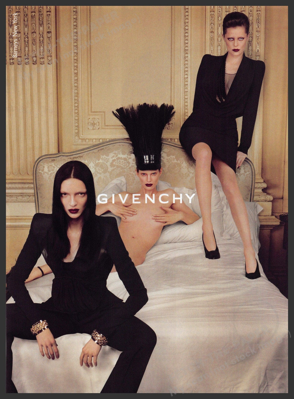 Givenchy 2000s Print Advertisement Ad 2009 Legs Bare Bed Hotel Women F ...