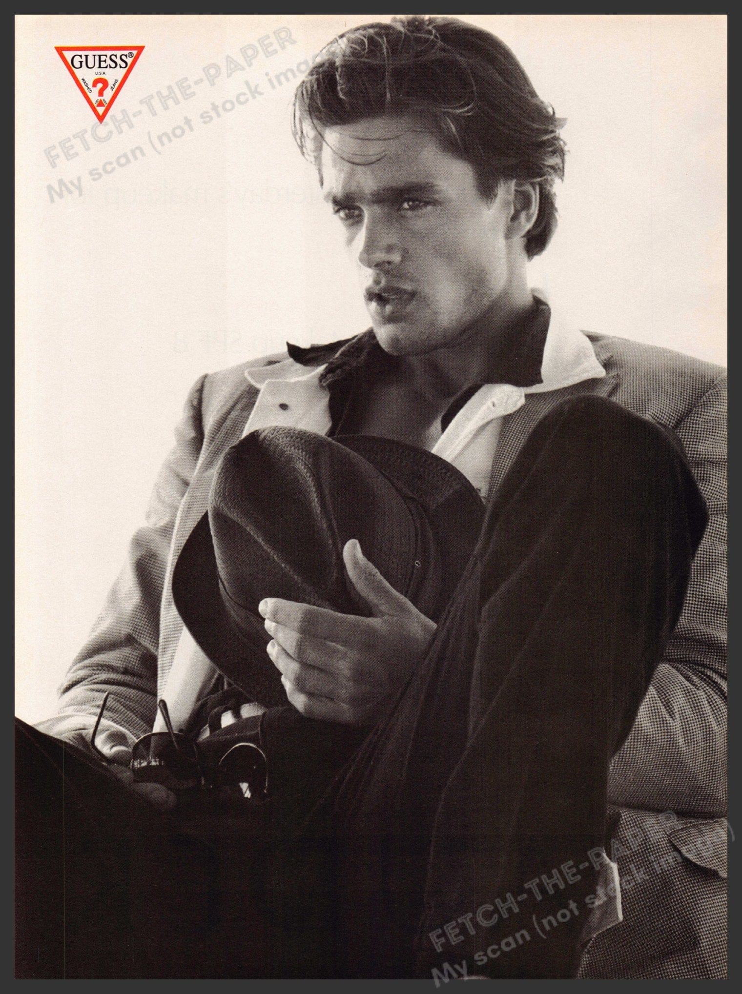 Vintage 1993 Guess Ad - Beiron Andersson Male Model Print — Fetch-the-Paper
