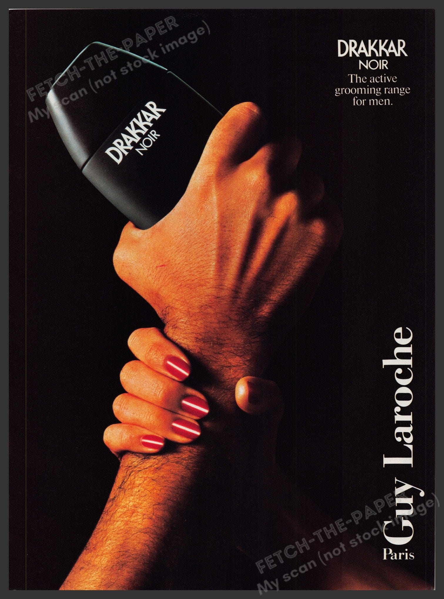 Guy Laroche Drakkar Noir 1980s Print Advertisement 1986 (See Descripti ...