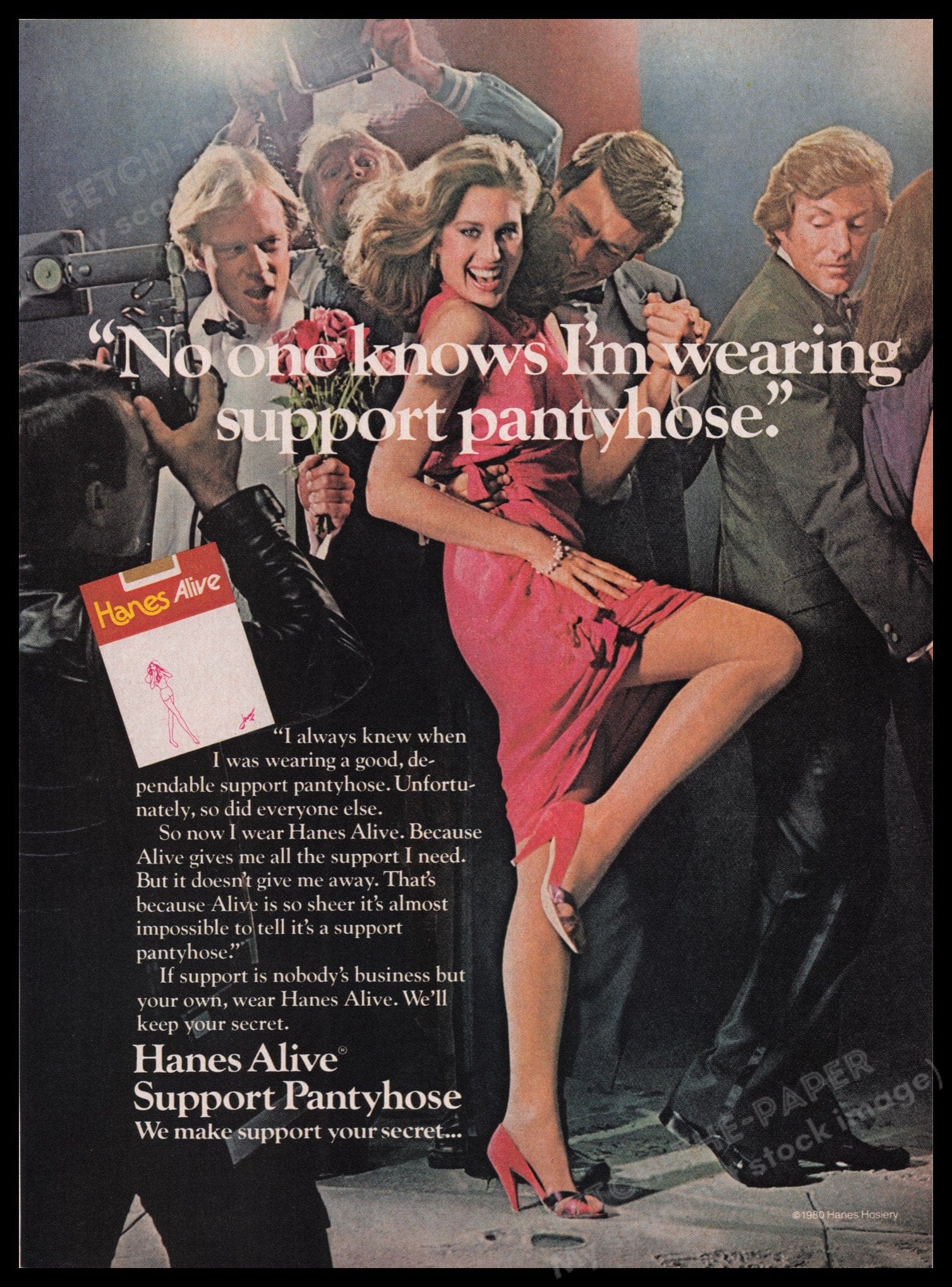 Hanes Alive Support Pantyhose 1980s Vintage Print Ad Paparazzi — Fetch ...