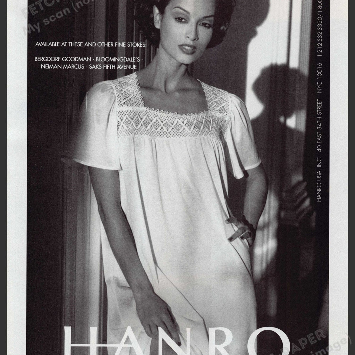 Hanro of Switzerland 1995 Lingerie Print Ad - Vintage 1990s — Fetch-the ...