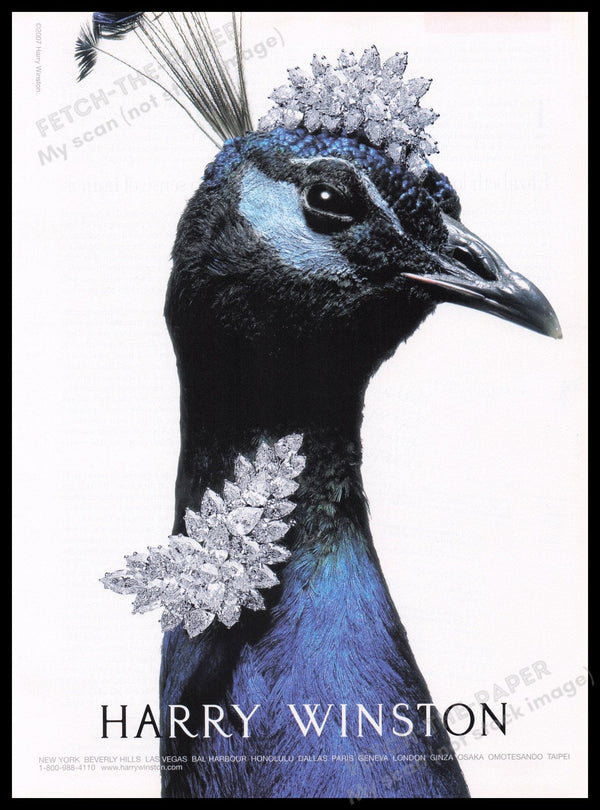 Harry Winston Jewelry Peacock Ad 2007 - Luxury Print Advertisement ...