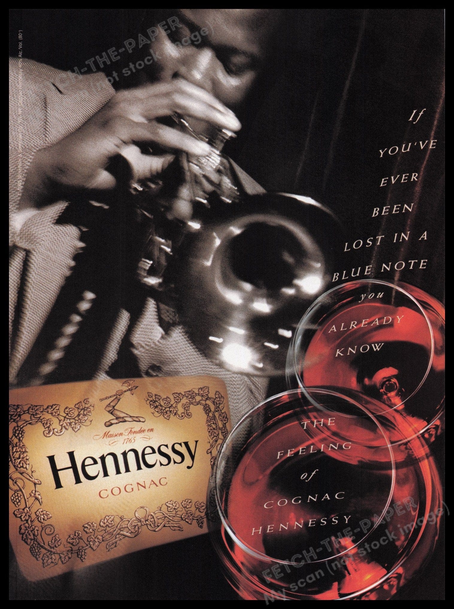 Vintage 1997 Hennessy Cognac Ad - Trumpet Player Jazz Print — Fetch-the ...
