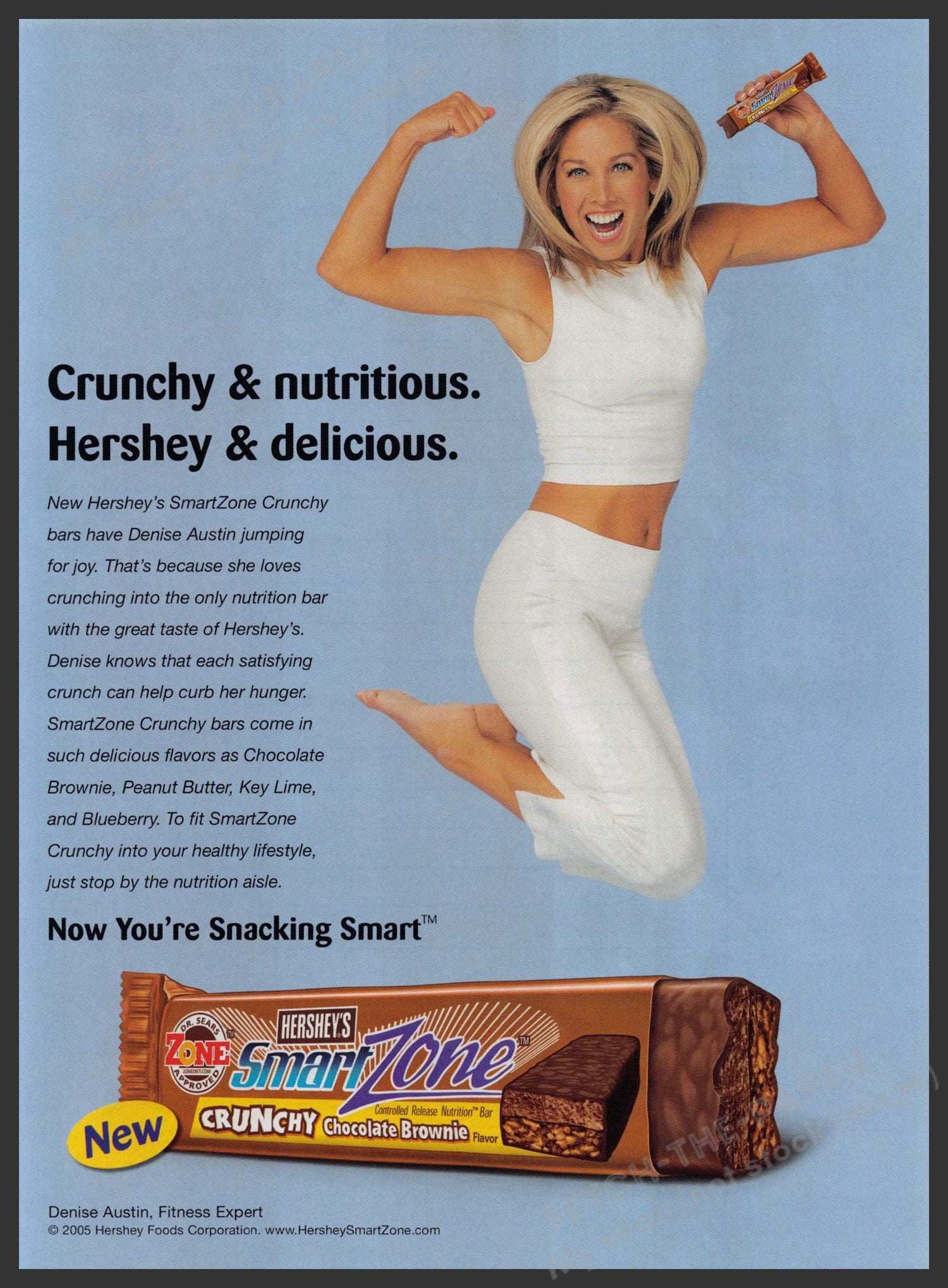 Hershey's SmartZone Crunchy Bars 2005 Ad with Denise Austin — Fetch-the-Paper