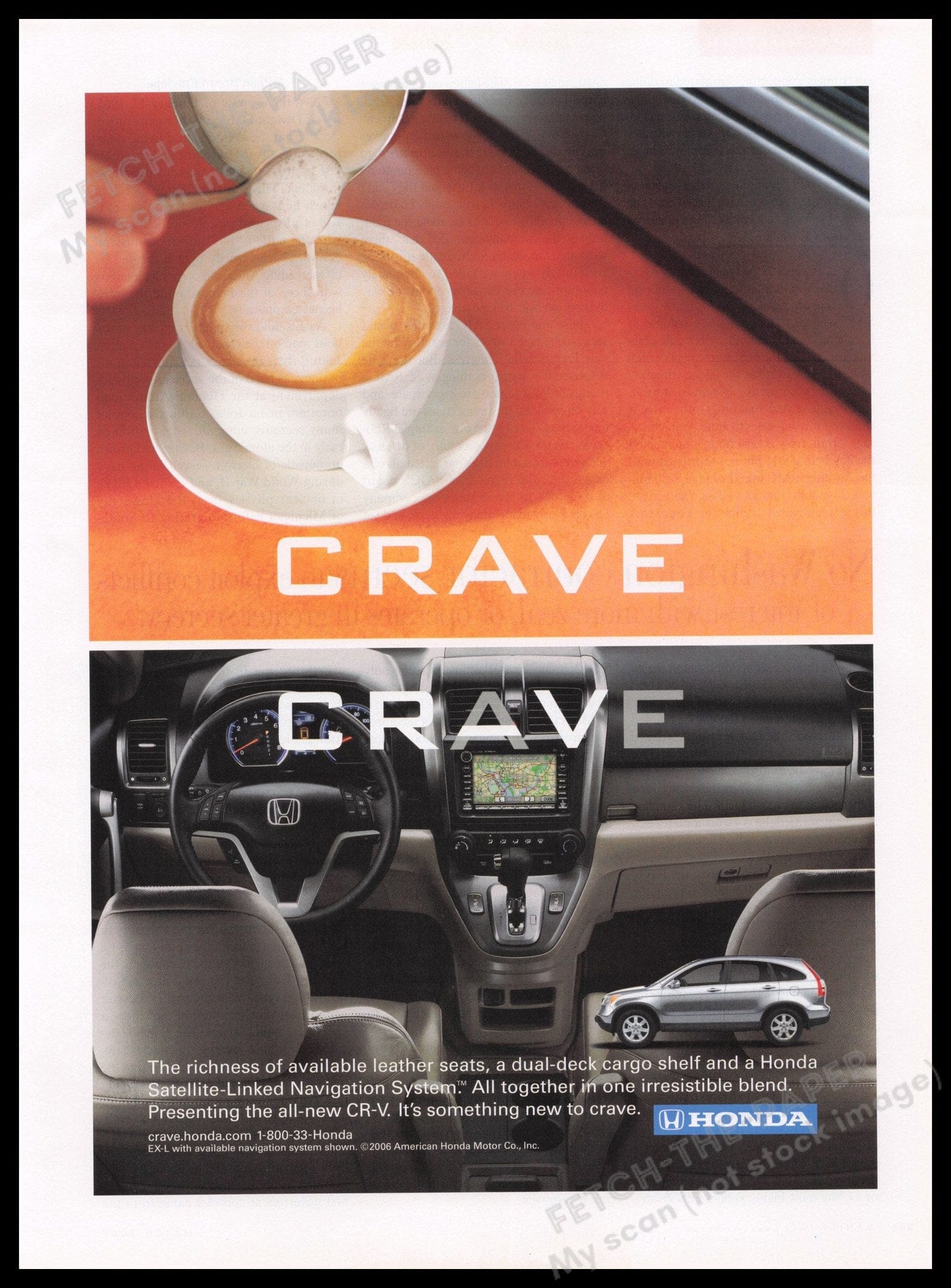 Honda CR-V SUV 2000s Print Advertisement Ad 2007 "Crave" — Fetch-the-Paper