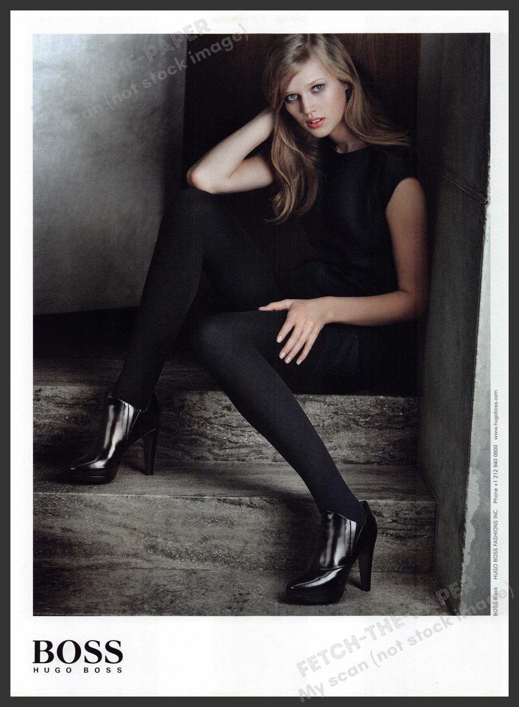 Hugo Boss Footwear 2000s Print Advertisement Ad 2009 Legs Black Tights ...