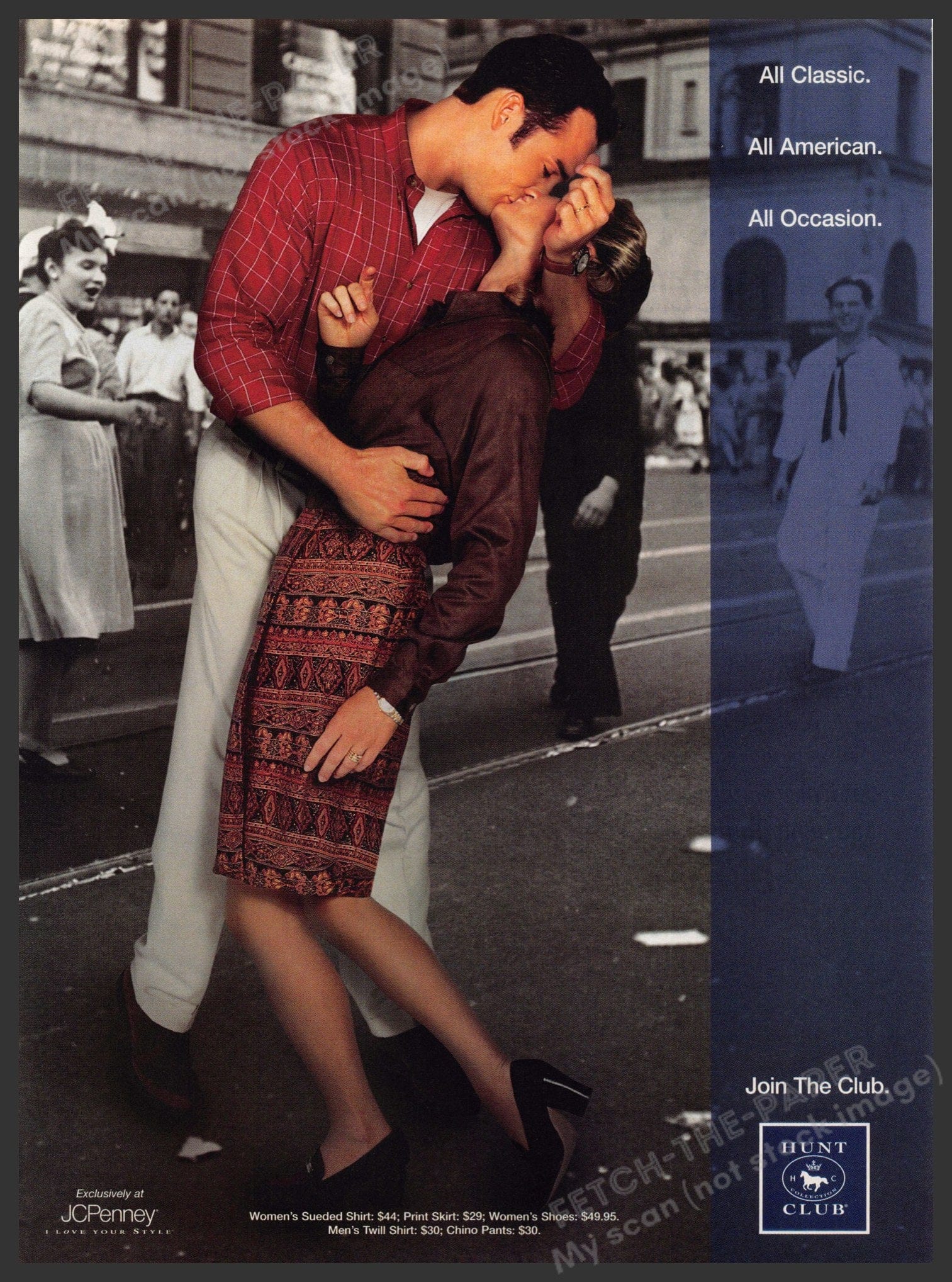 Hunt Club 1998 Ad: Classic WWII Sailor Kiss Fashion at JCPenney — Fetch ...