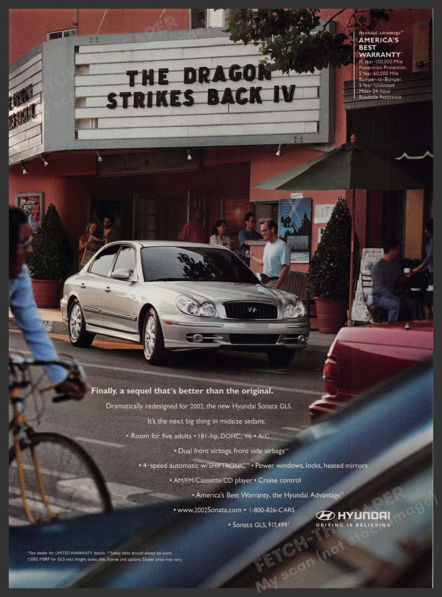 Hyundai Sonata GLS Car 2000s Print Advertisement 2001 Marquee Theater ...