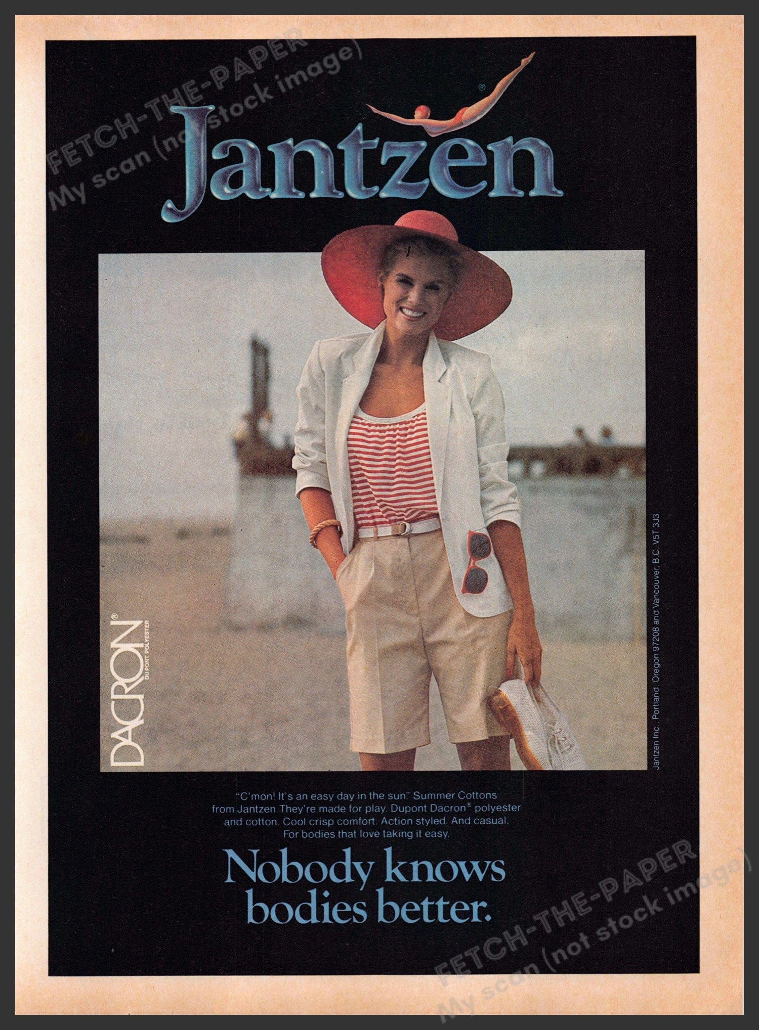 Jantzen Swimwear 1980s Print Ad — Fetch-the-Paper