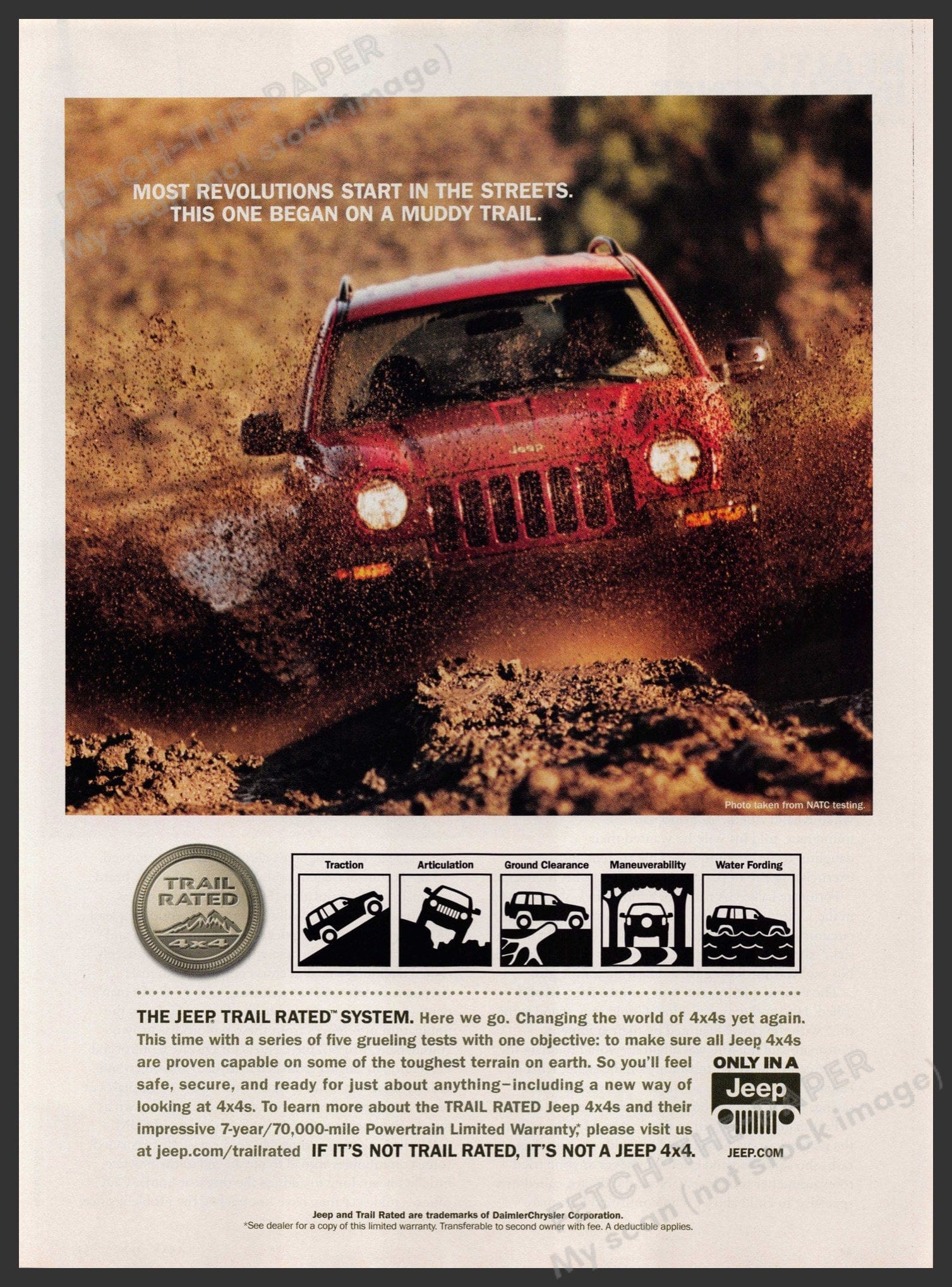Jeep Trail Rated System 2000s Print Advertisement 2004 Muddy Trail ...