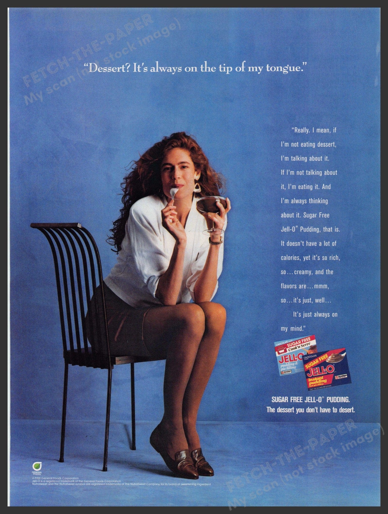 Jell-O 1980s Magazine Print Advertisement 1988 Legs Dessert Pudding ...