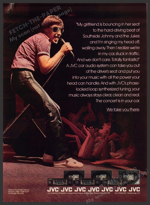 JVC 1980s Magazine Print Advertisement 1984 Southside Johnny and the J ...