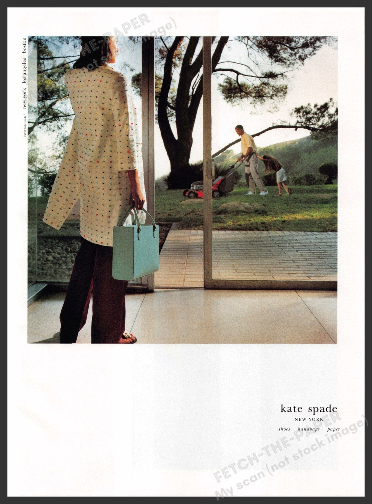 Kate Spade 2000s Print Ad - Elegant Woman with Handbag — Fetch-the-Paper