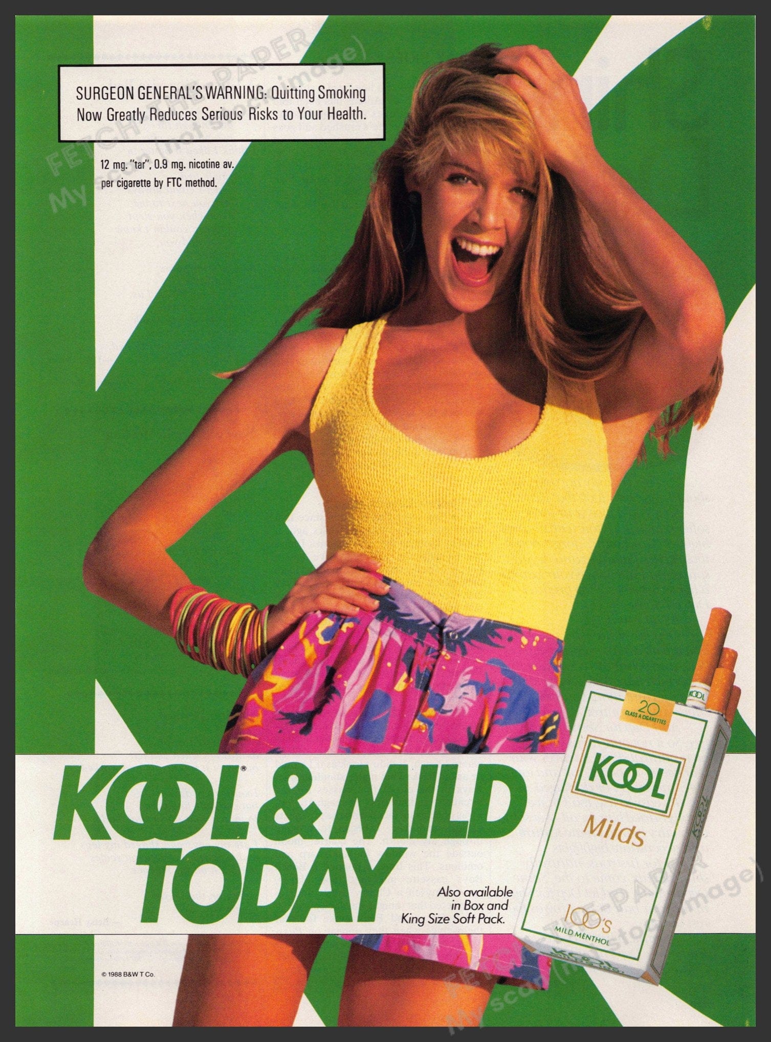 Kool & Mild Cigarettes 1980s Print Advertisement 1989 Legs Sexy Girl ...