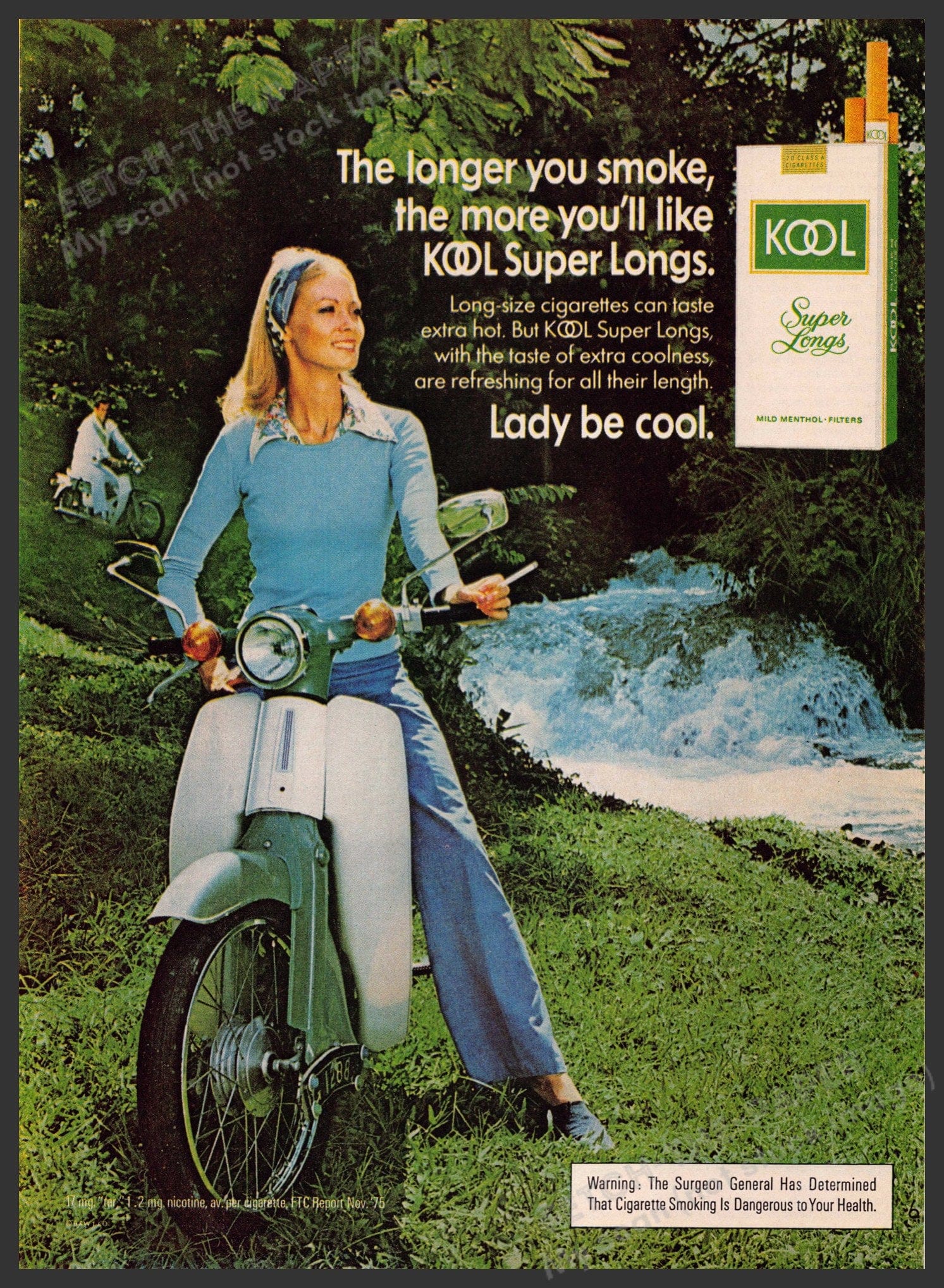 Vintage 1970s Kool Super Longs Cigarettes Print Ad 85x11 — Fetch