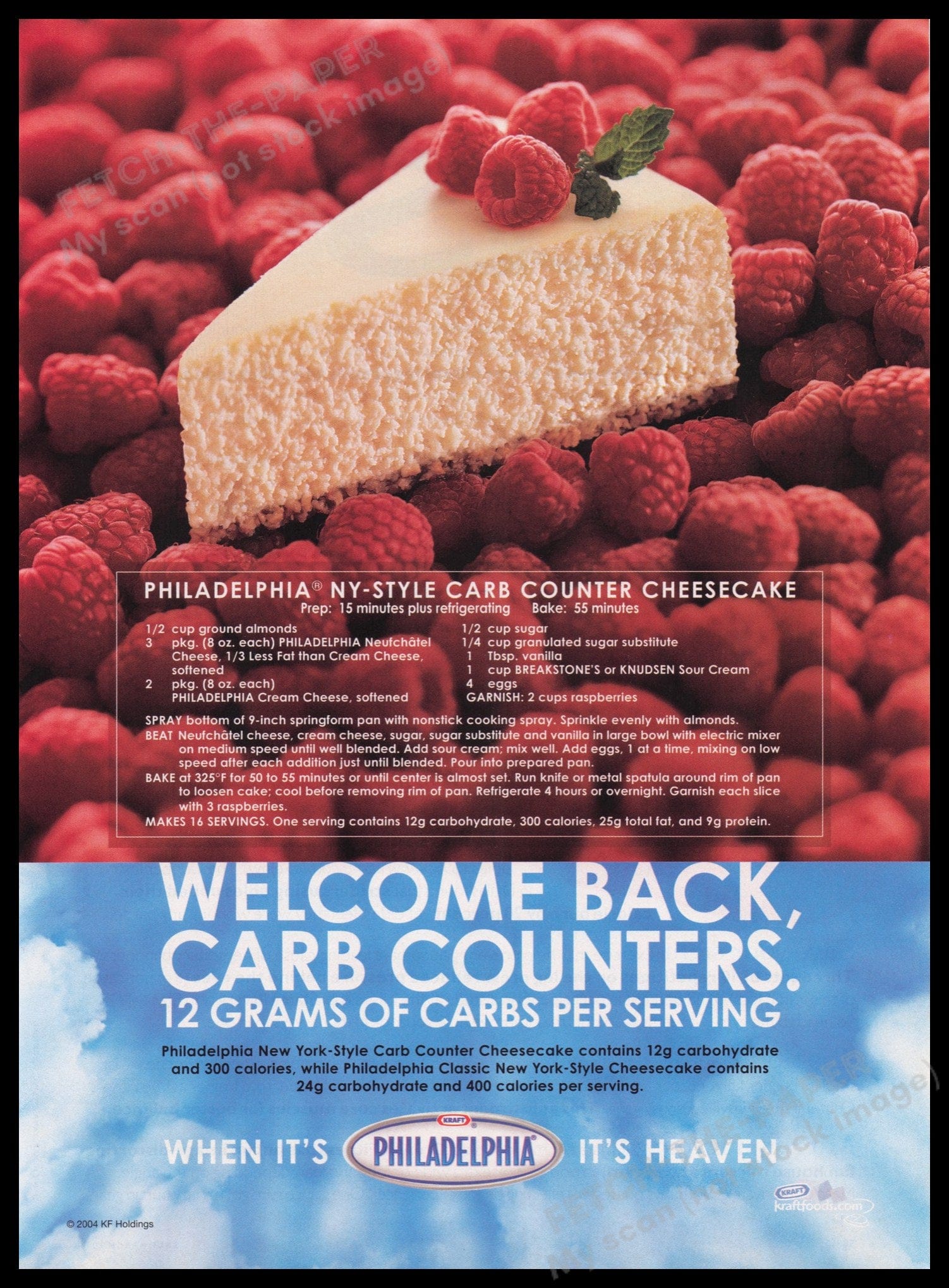 Kraft Philadelphia Cream Cheese 2000s Print Advertisement Ad 2004 ...