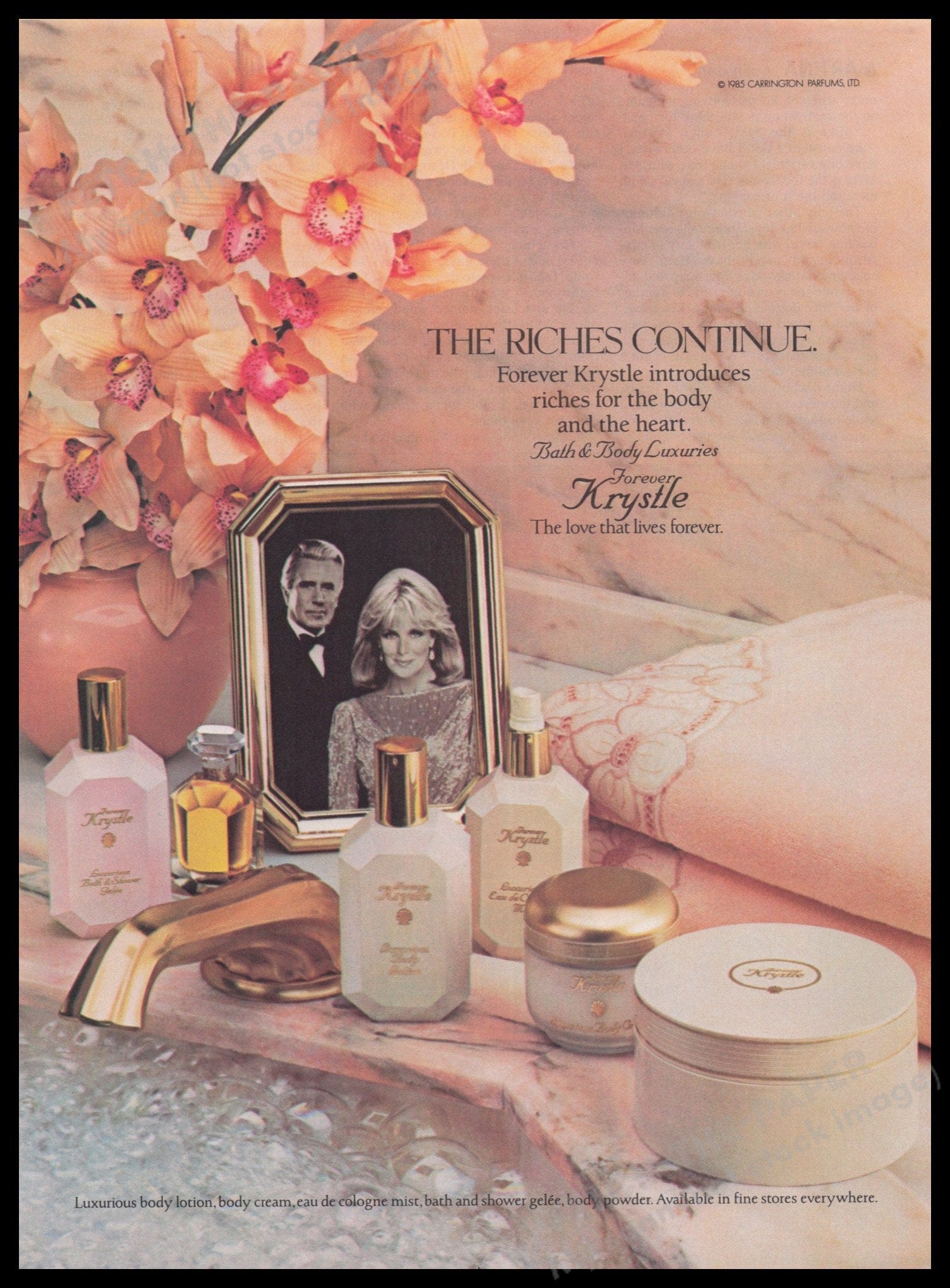 Krystle Bath & Body 1980s Print Advertisement Ad 1985 Dynasty Linda Ev ...