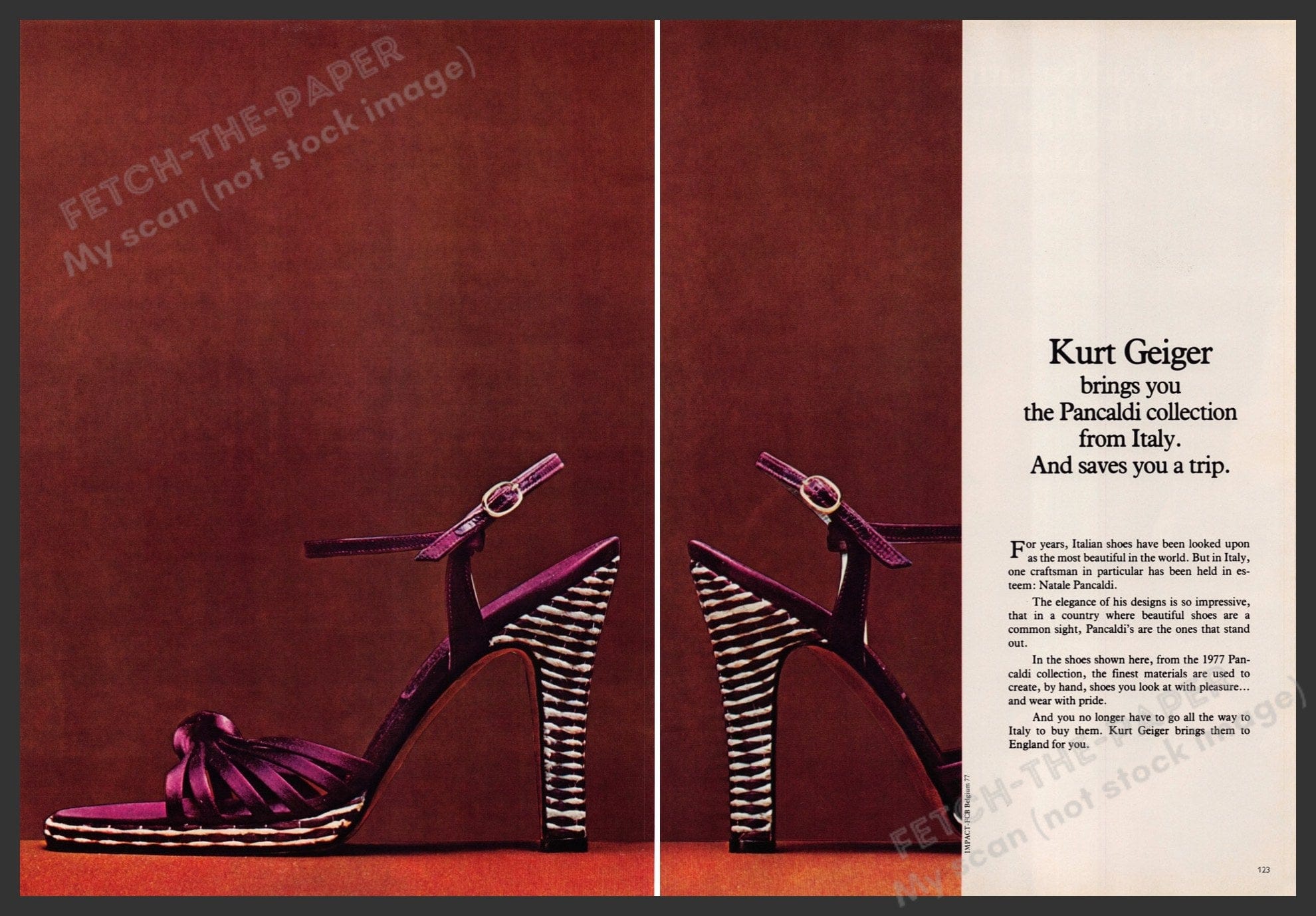 1977 Kurt Geiger Pancaldi Shoes Vintage Print Ad (2 Pages) — Fetch-the ...
