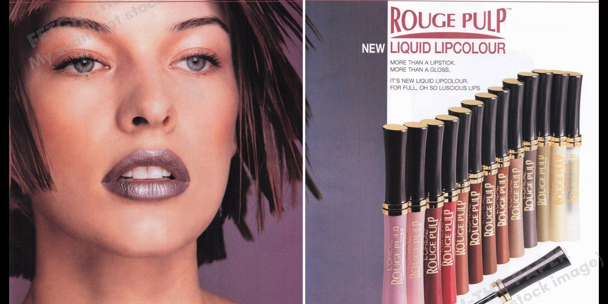 1998 L'Oreal Milla Jovovich Rouge Pulp Lipcolour Ad — Fetch-the-Paper
