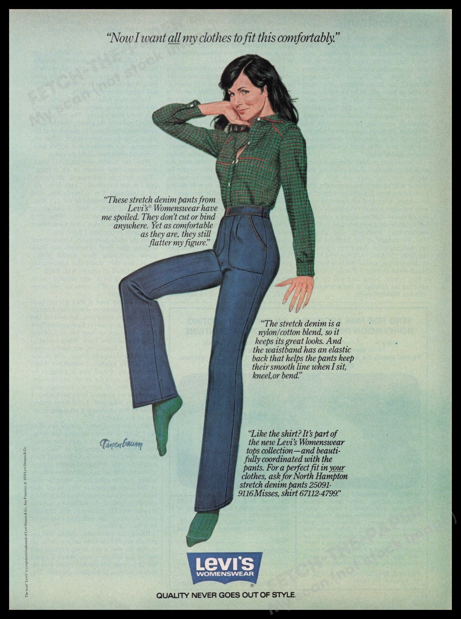 Levi's Womenswear 1980s Print Advertisement Ad 1980 Tanenbaum — Fetch ...