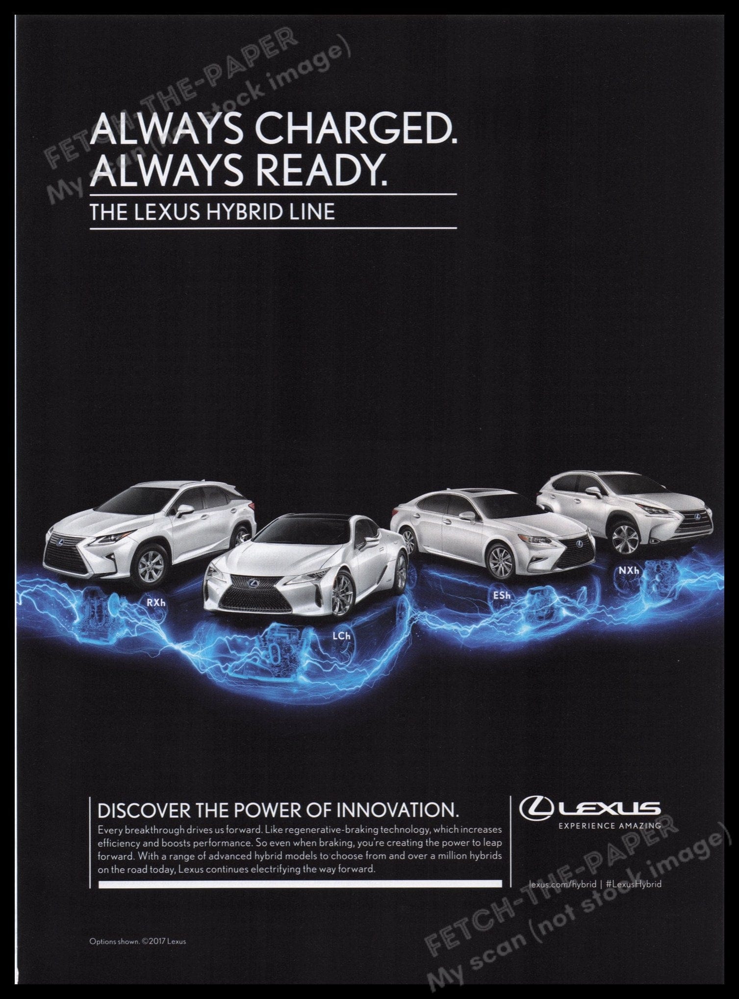 Lexus Hybrid Line Cars 2000s Print Advertisement Ad 2017 "Always Charg ...