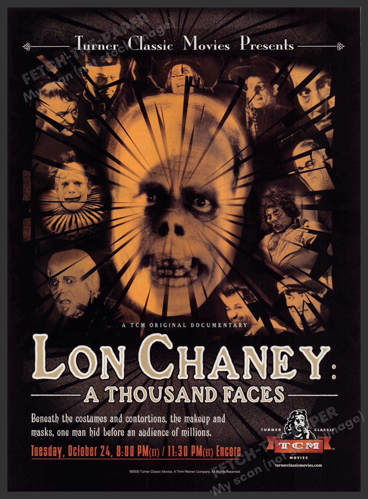 Lon Chaney: A Thousand Faces Documentary 2000s Print Advertisement Ad — Fetch-the-Paper