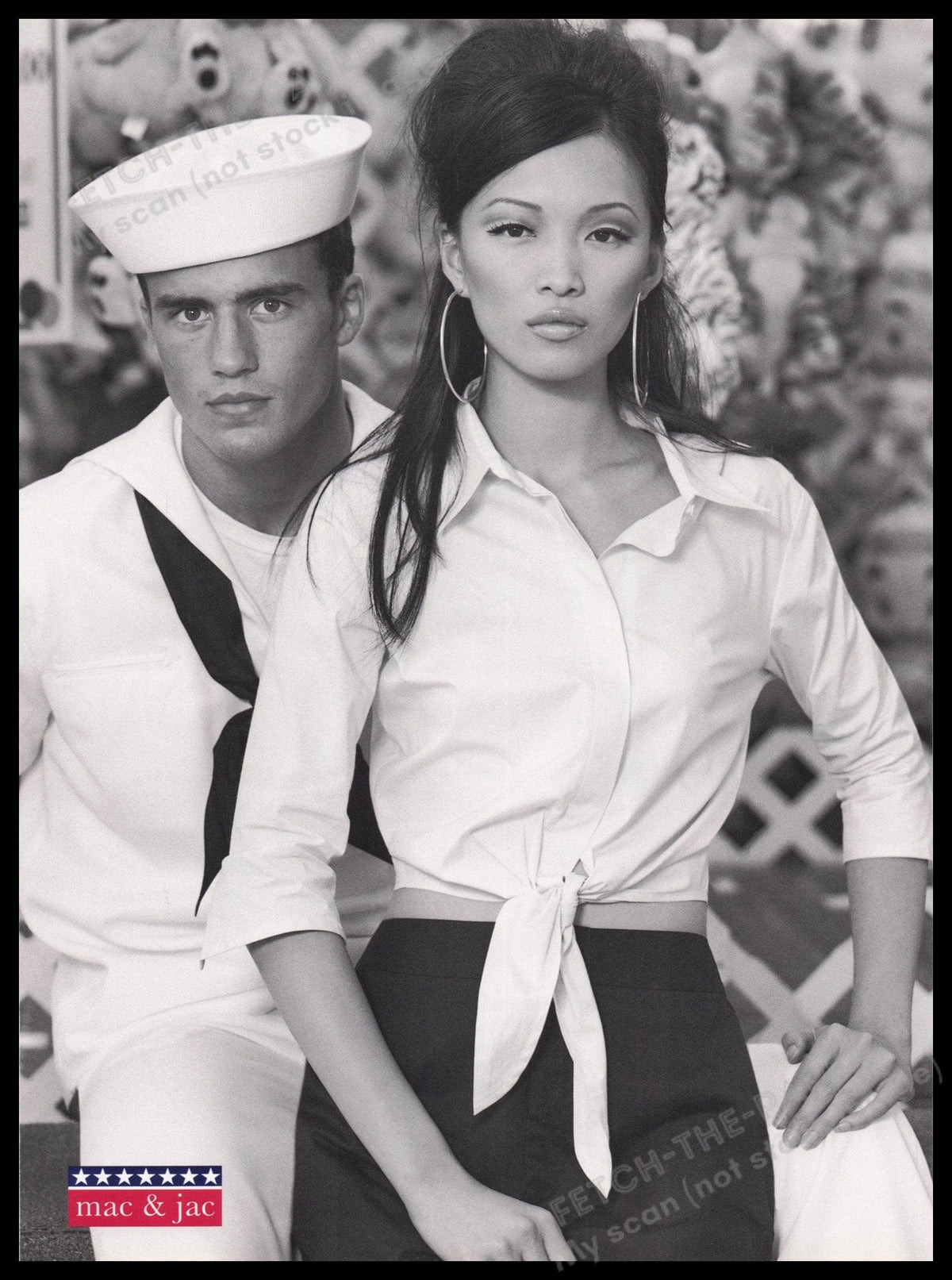 Vintage 2000s Mac & Jac Navy Sailor Print Ad - Collectible — Fetch-the ...