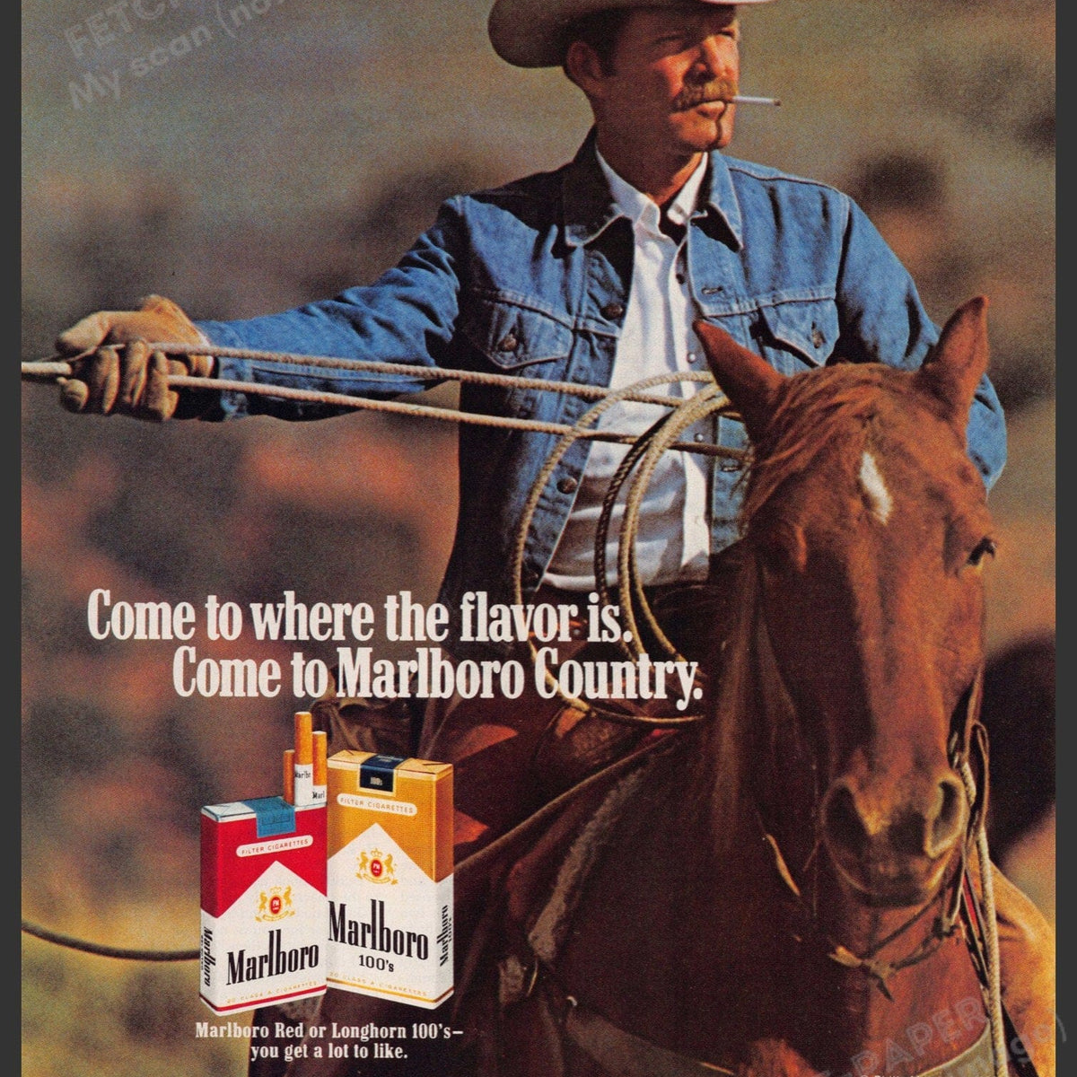 Marlboro Cigarettes 1980s Print Advertisement 1984 Darrell Winfield Ro ...