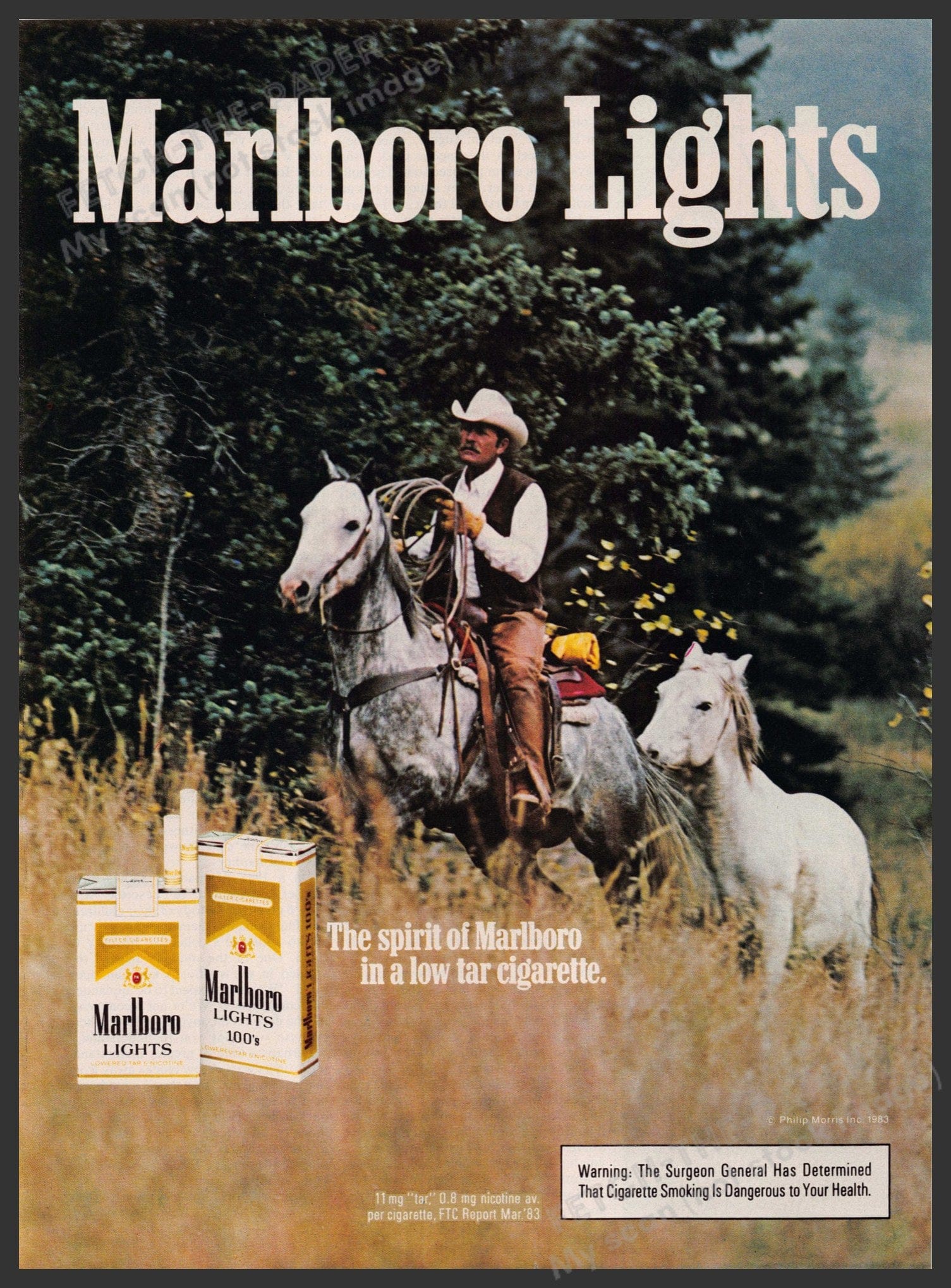 Marlboro Light Cigarettes 1980s Print Advertisement 1984 Darrell Winfi ...