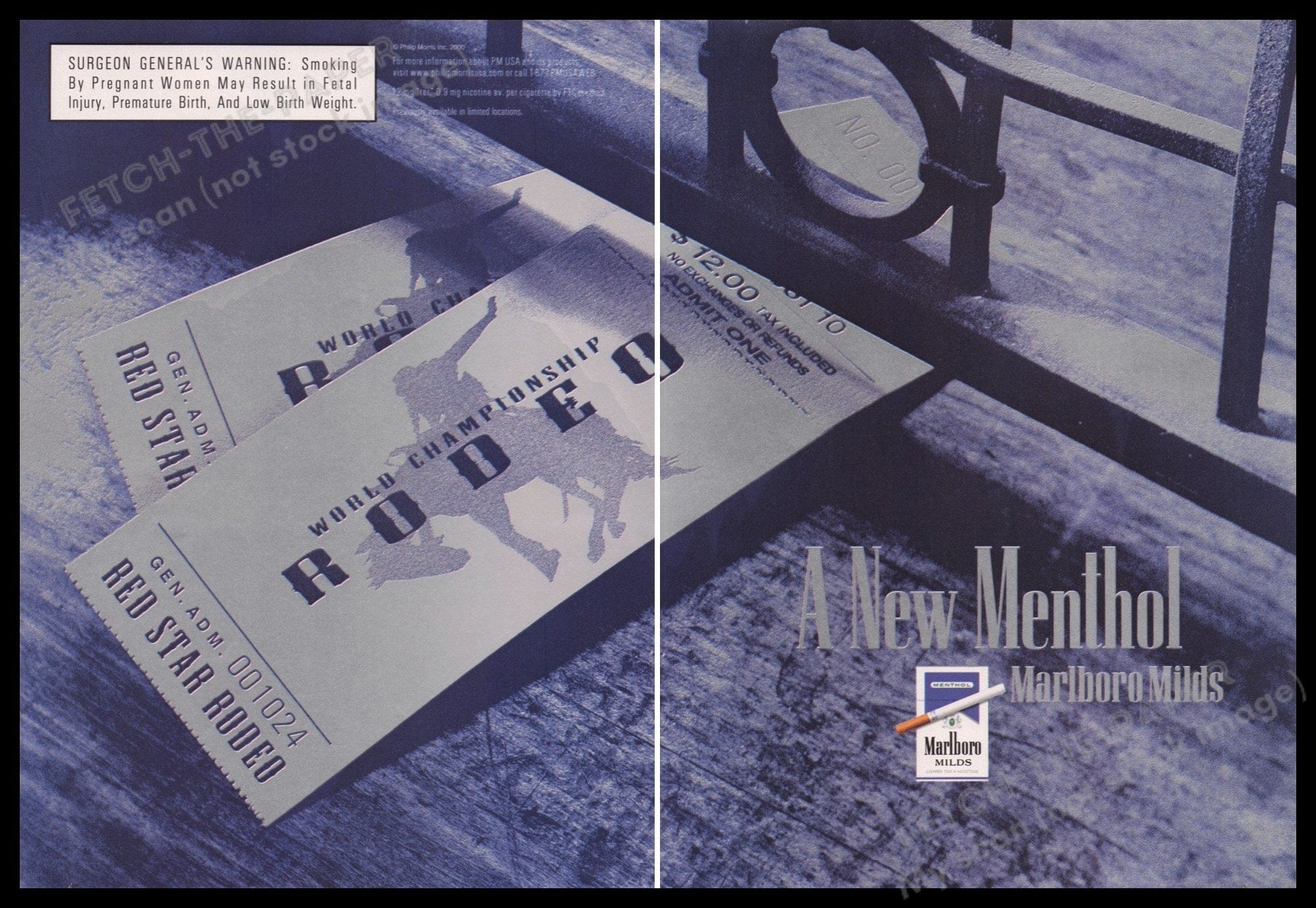Vintage Marlboro Menthol Cigarettes Rodeo Ad 2000s (2 Pages) — Fetch ...