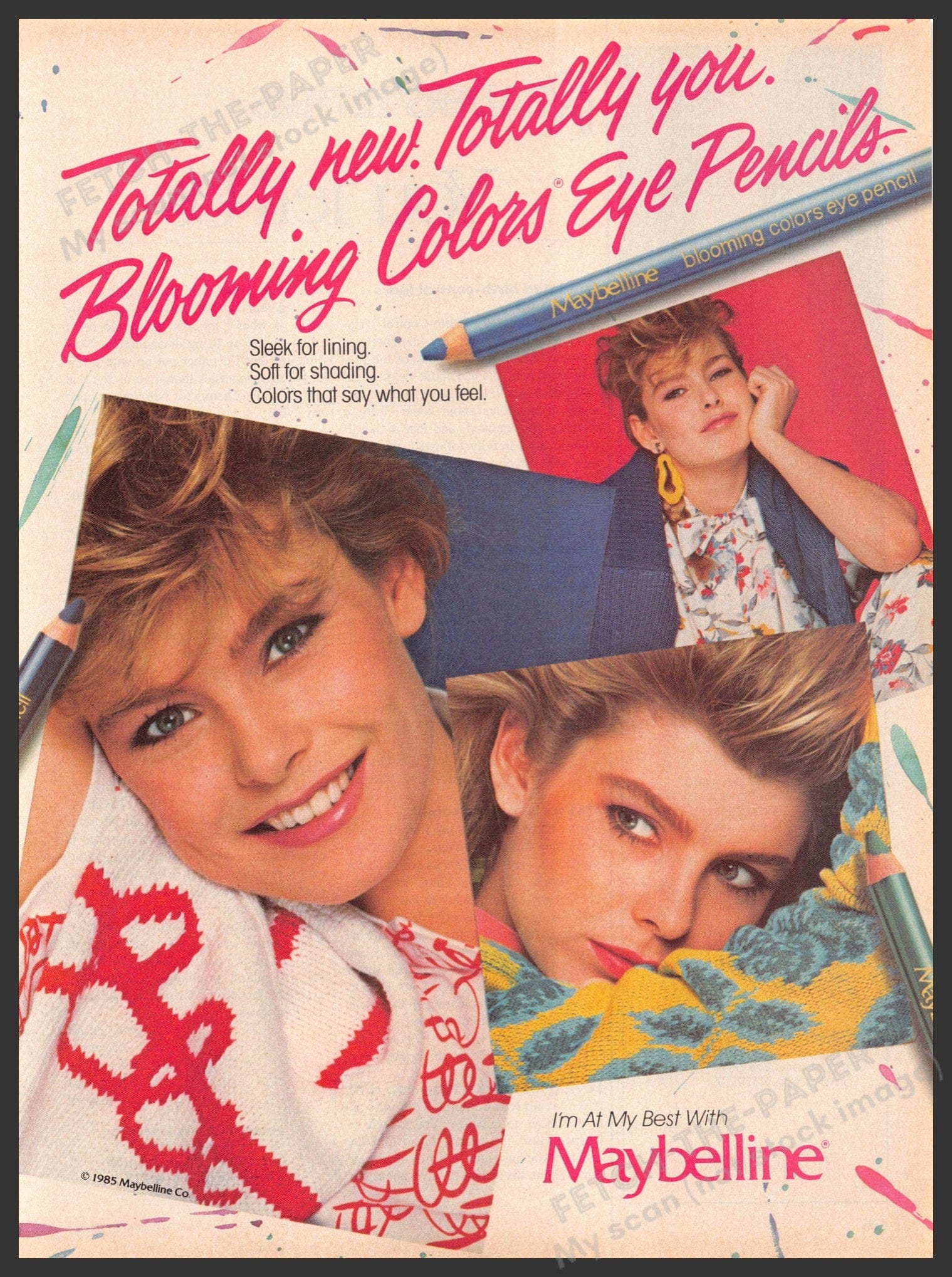 Maybelline 1980s Magazine Print Advertisement 1985 Blooming Colors ...