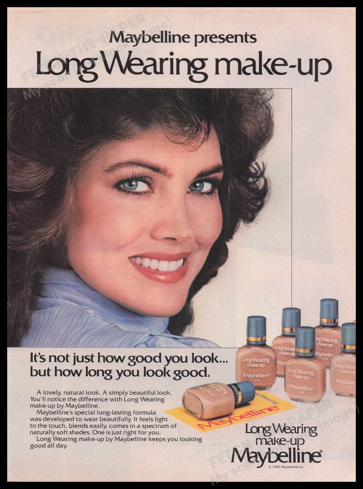 Maybelline Cosmetics Lynda Carter 1980s Print Advertisement Ad 1985 ...