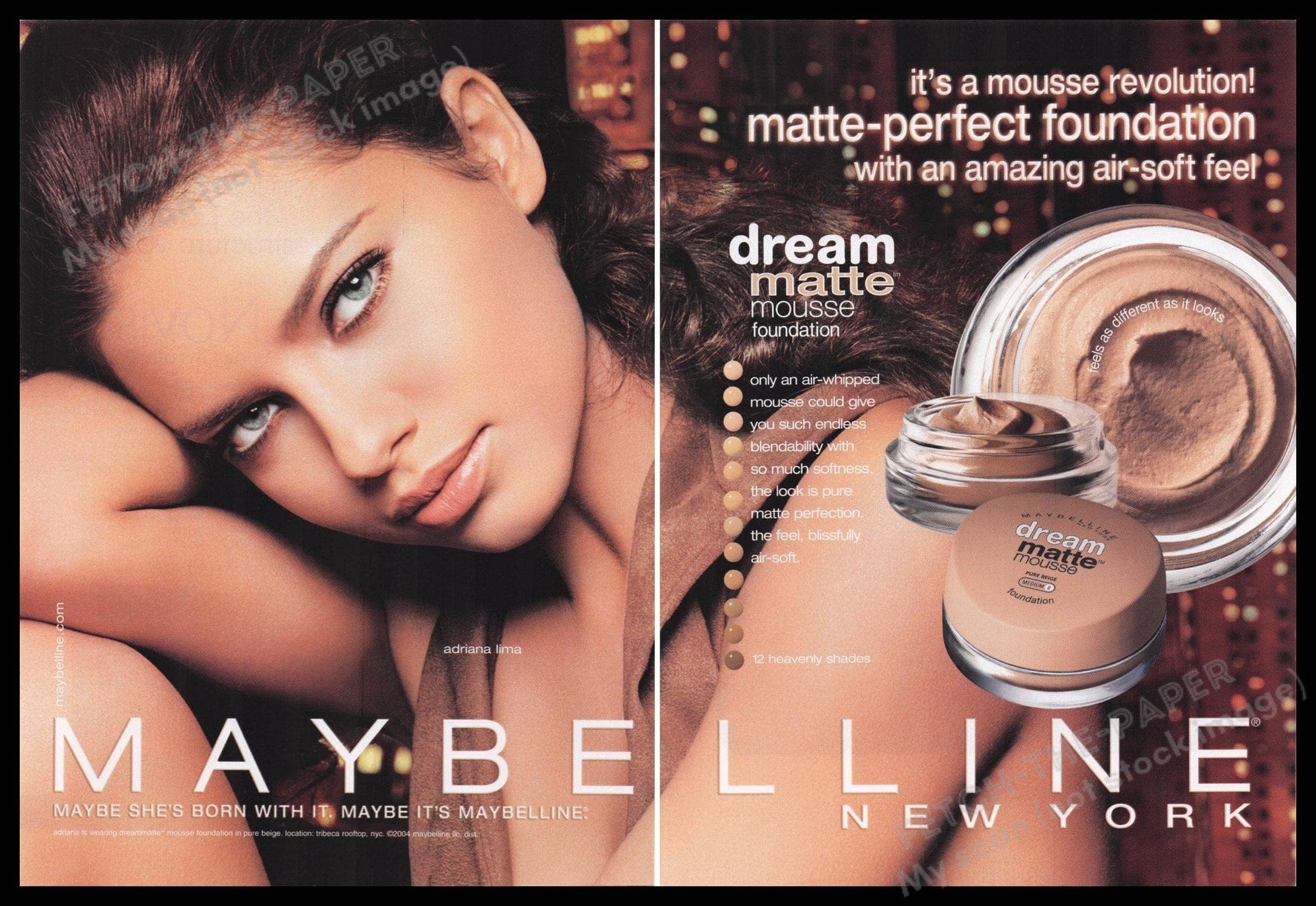 Maybelline Adriana Lima 2000s Print Advertisement (2 pages) 2005 ...