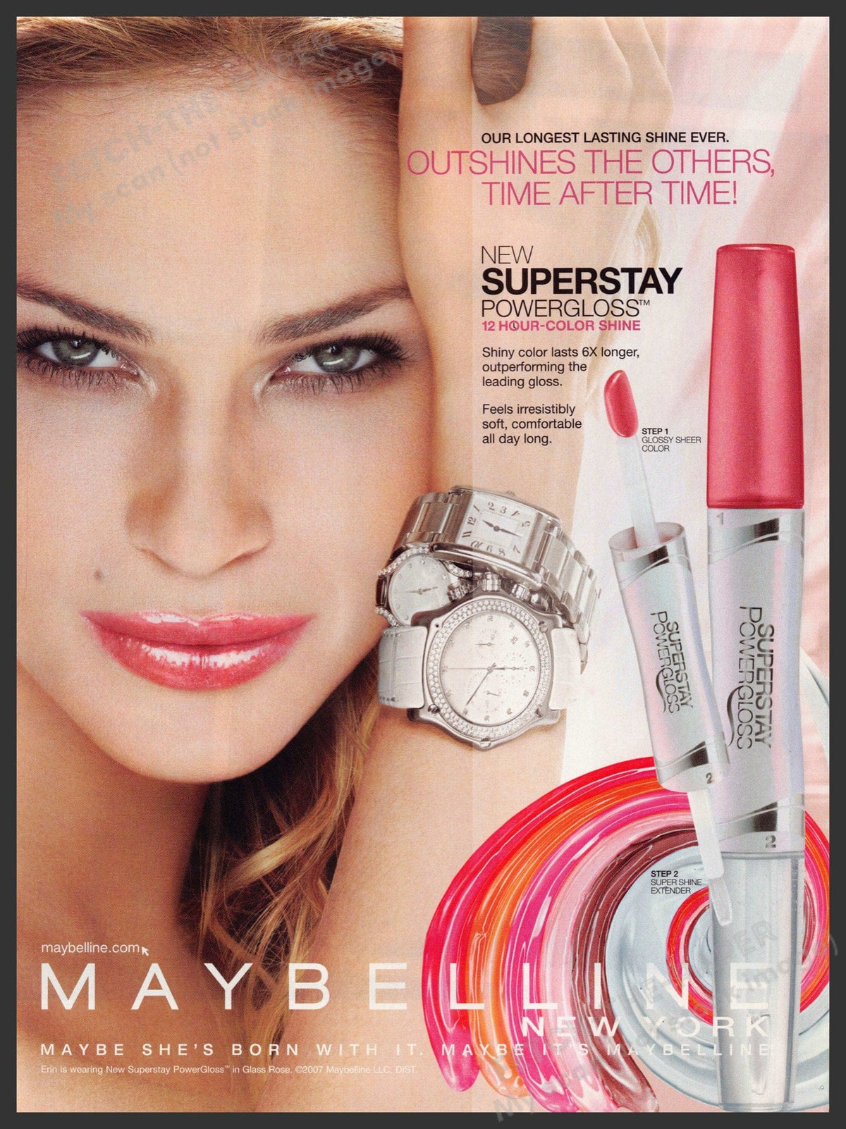 Maybelline Erin Wasson 2000s Print Ad — Fetch-the-Paper