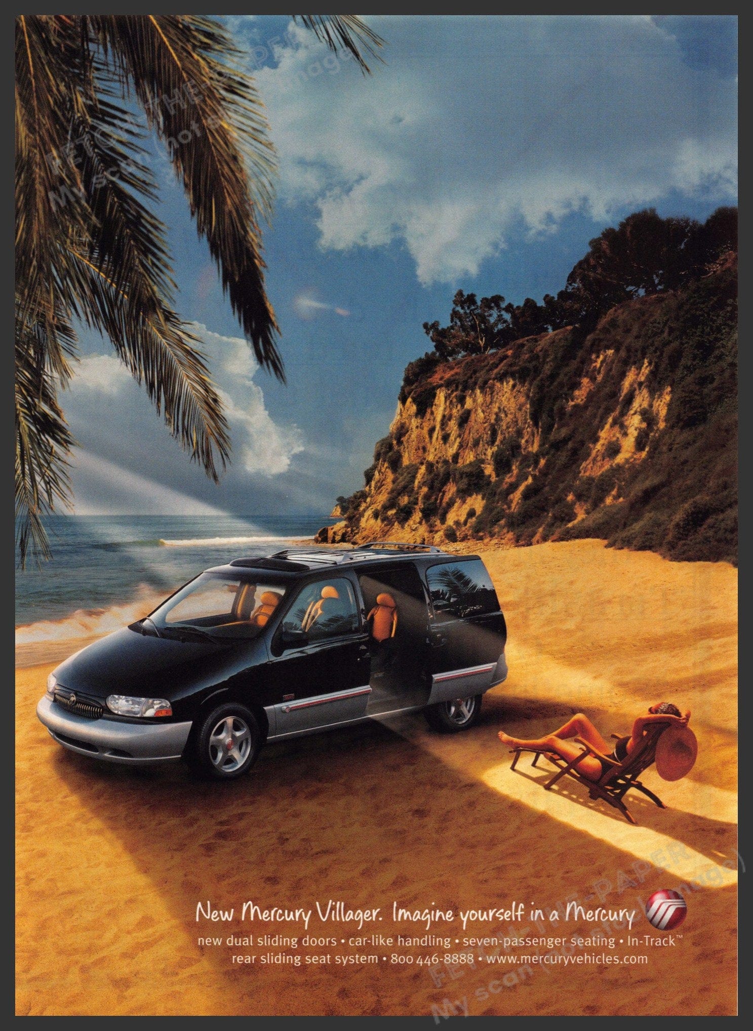 1998 Mercury Villager Magazine Ad - Beach Scene, Vintage Print — Fetch ...