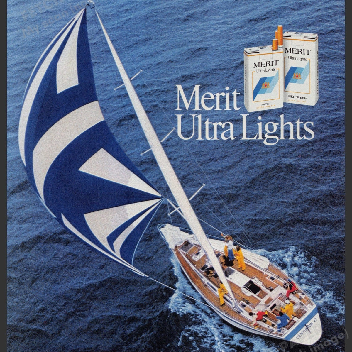 Merit Ultra Lights Cigarettes 1980s Print Advertisement Ad 1987 Sailbo ...