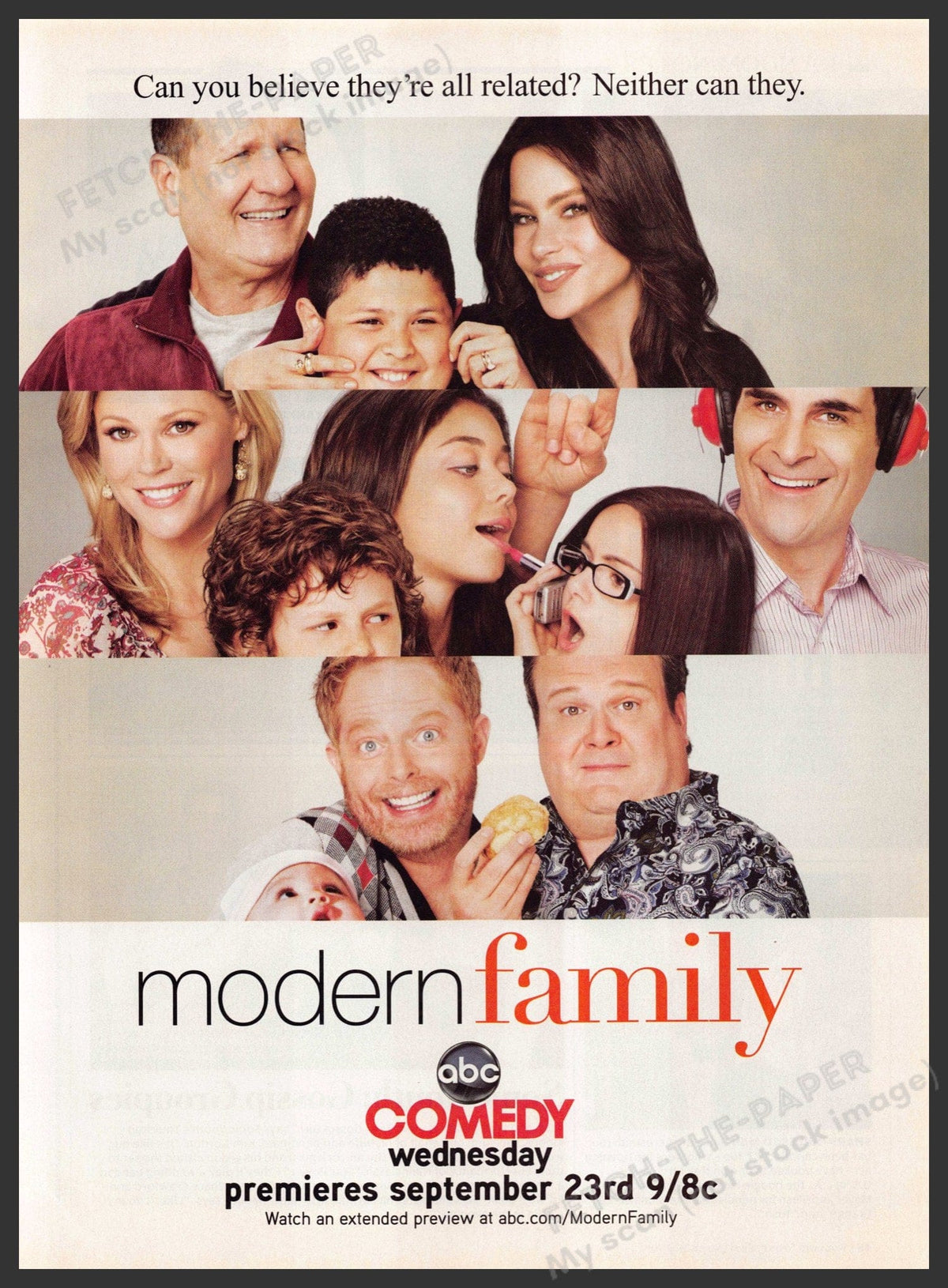 Modern Family ABC 2009 Print Ad - Original TV Show Promo — Fetch-the-Paper