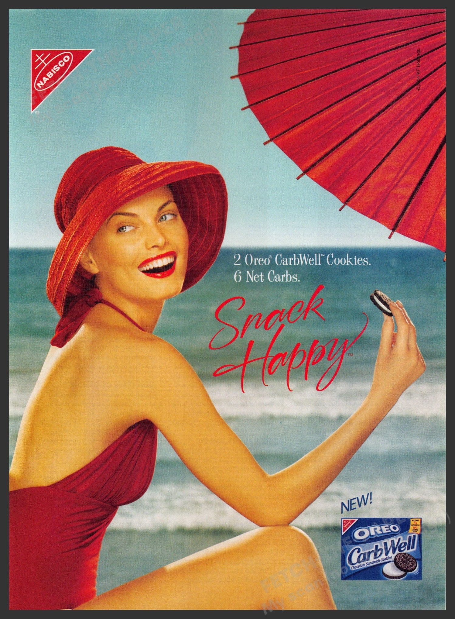 Nabisco Oreo CarbWell Cookies 2000s Print Advertisement 2004 Red Beach ...