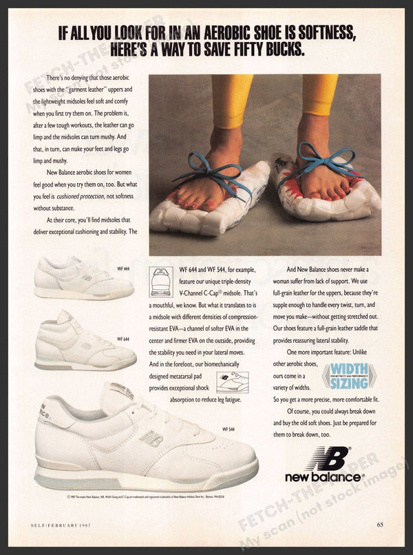 New Balance 1980s Print Advertisement Ad 1987 WF 444 WF 644 WF 544 Aer ...