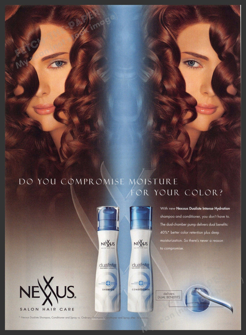 Nexxus Hair 2000s Print Advertisement 2009 Redhead Mirror Image — Fetch ...