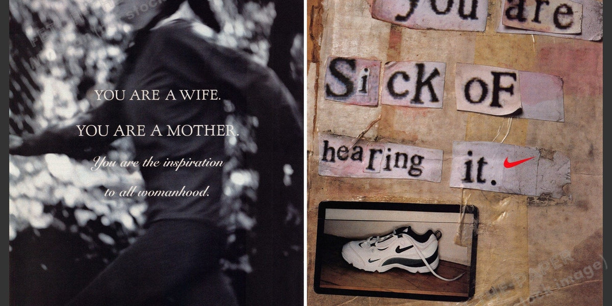 1998 Nike Magazine Ad - Empowering Women, Dynamic Design — Fetch-the-Paper