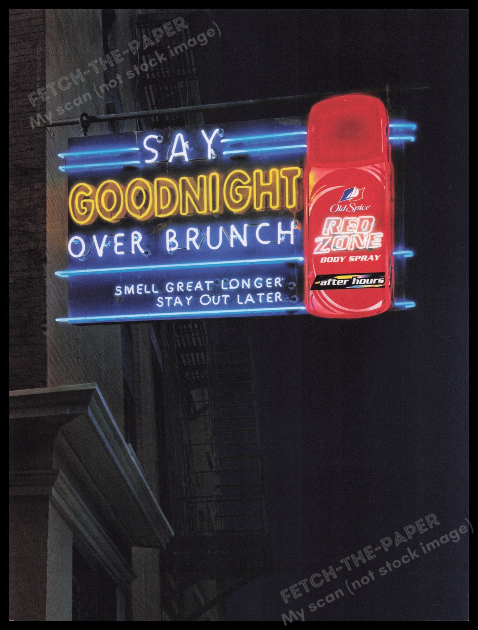 Old Spice Body Spray 2000s Print Advertisement 2005 "Say goodnight ove ...