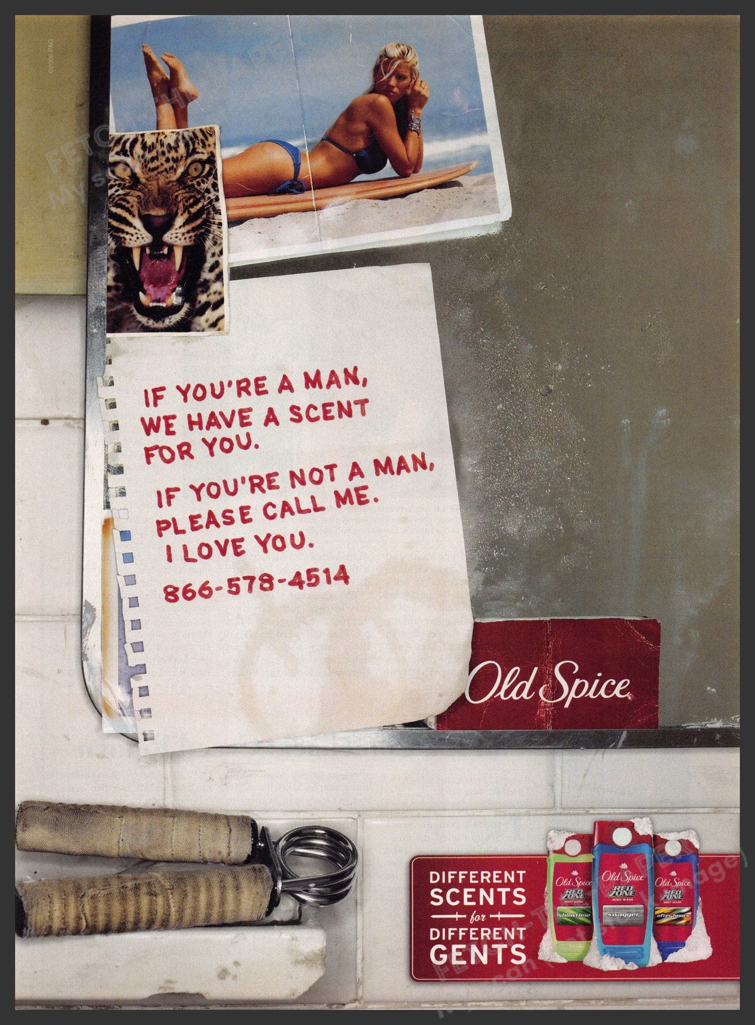Old Spice 2009 Print Ad - Bikini Beach Scene Vintage Collectible ...
