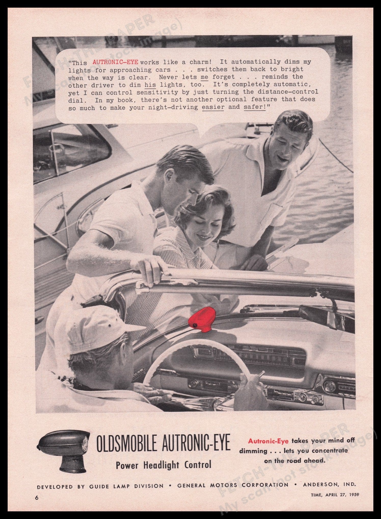 Oldsmobile Autronic-Eye Car Headlight 1950s Print Advertisement Ad 195 ...